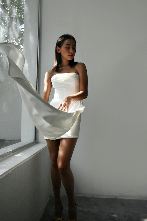 Manon Satin Crepe Dress – Dcode